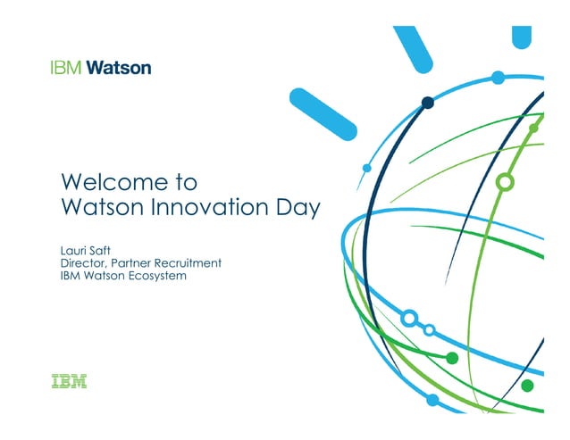 IBM Watson Ecosystem roadshow - Chicago 4-2-14 | PPT