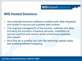 IRIS Hosted Solutions | PPT