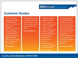 IRIS Hosted Solutions | PPT