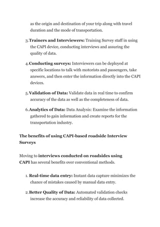 Roadside Interview Studies in Riyadh, Jeddah and KSA | PDF