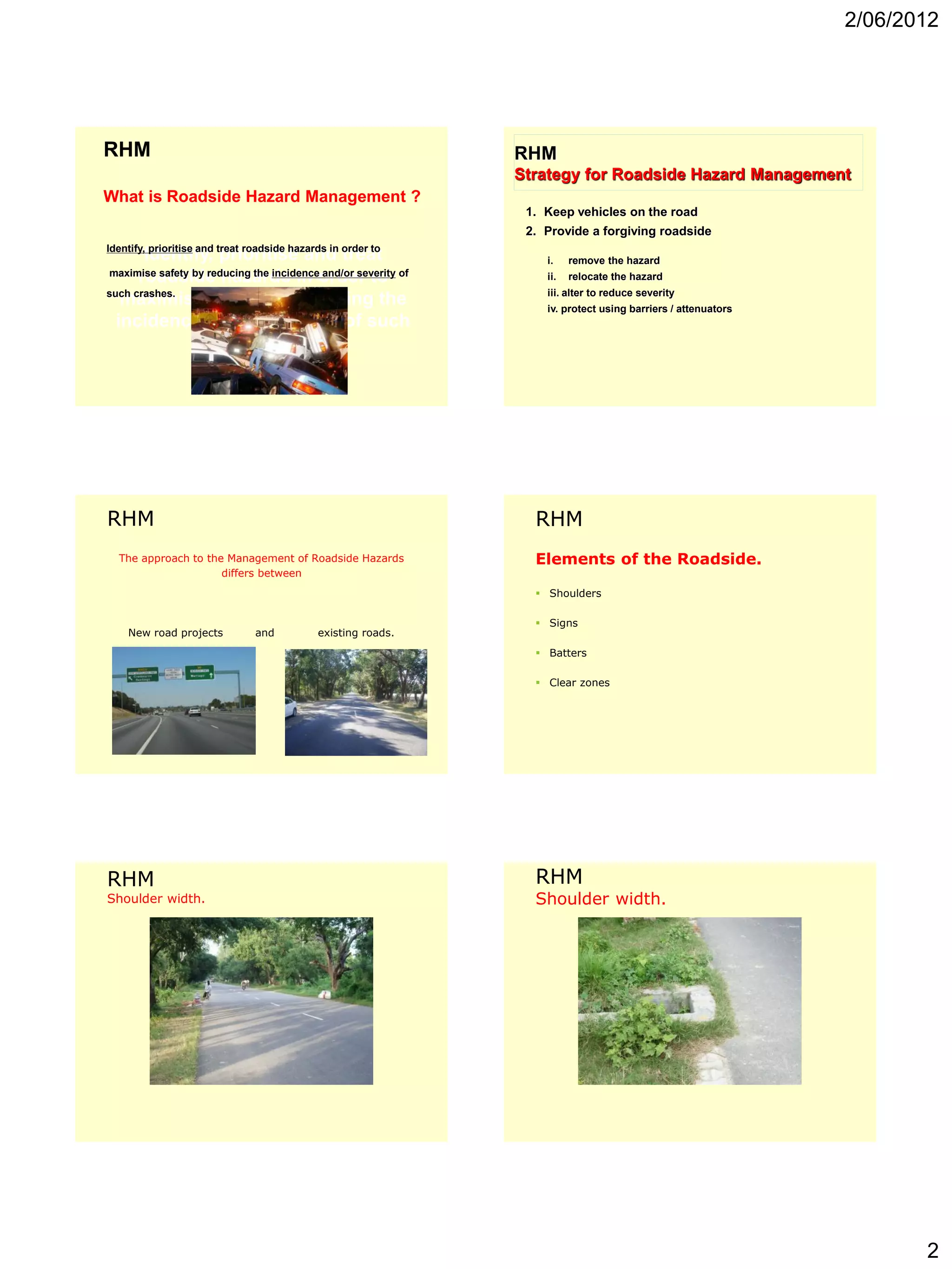 Roadside hazard management john coles | PDF