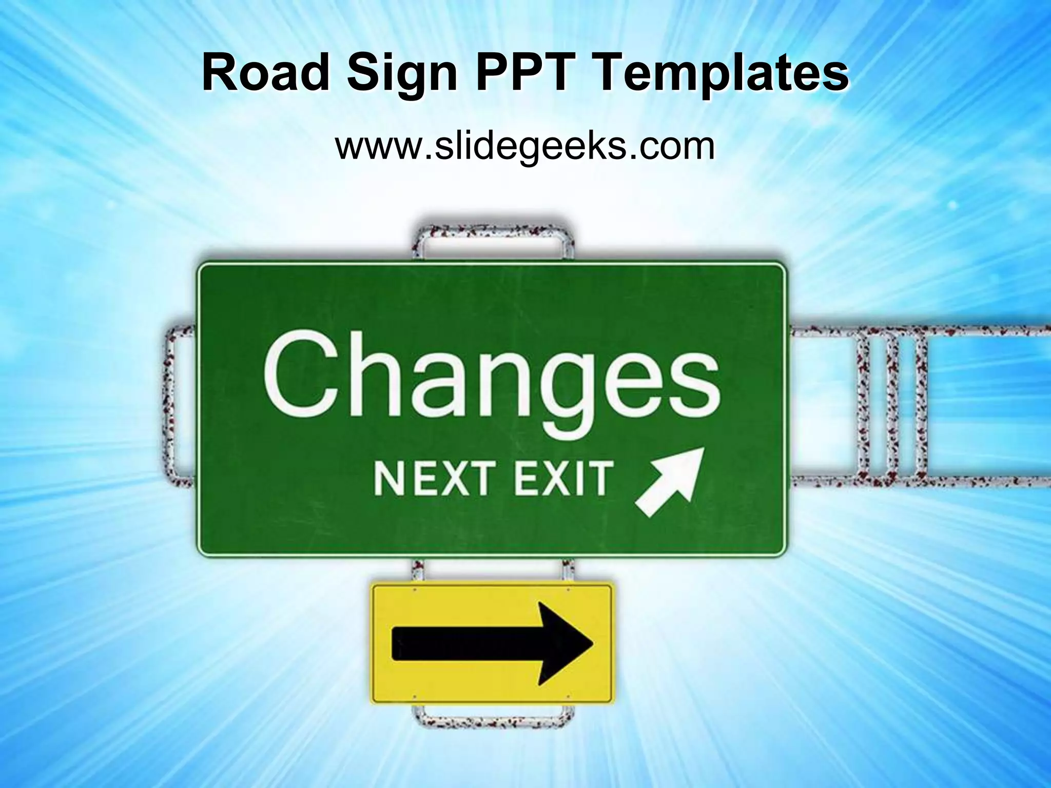 Road sign ppt templates | PPTX