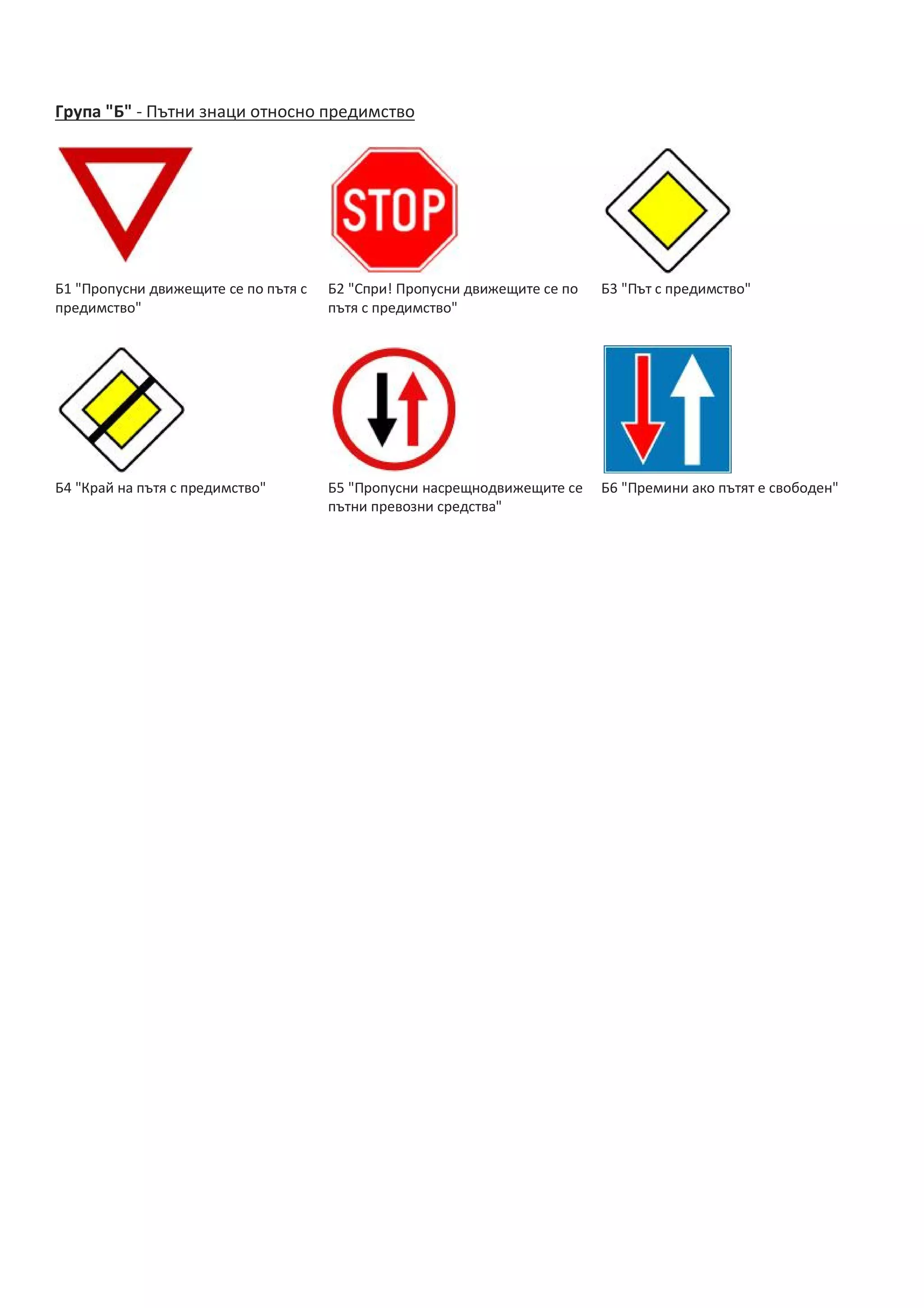 Road signs in Bulgaria | PDF