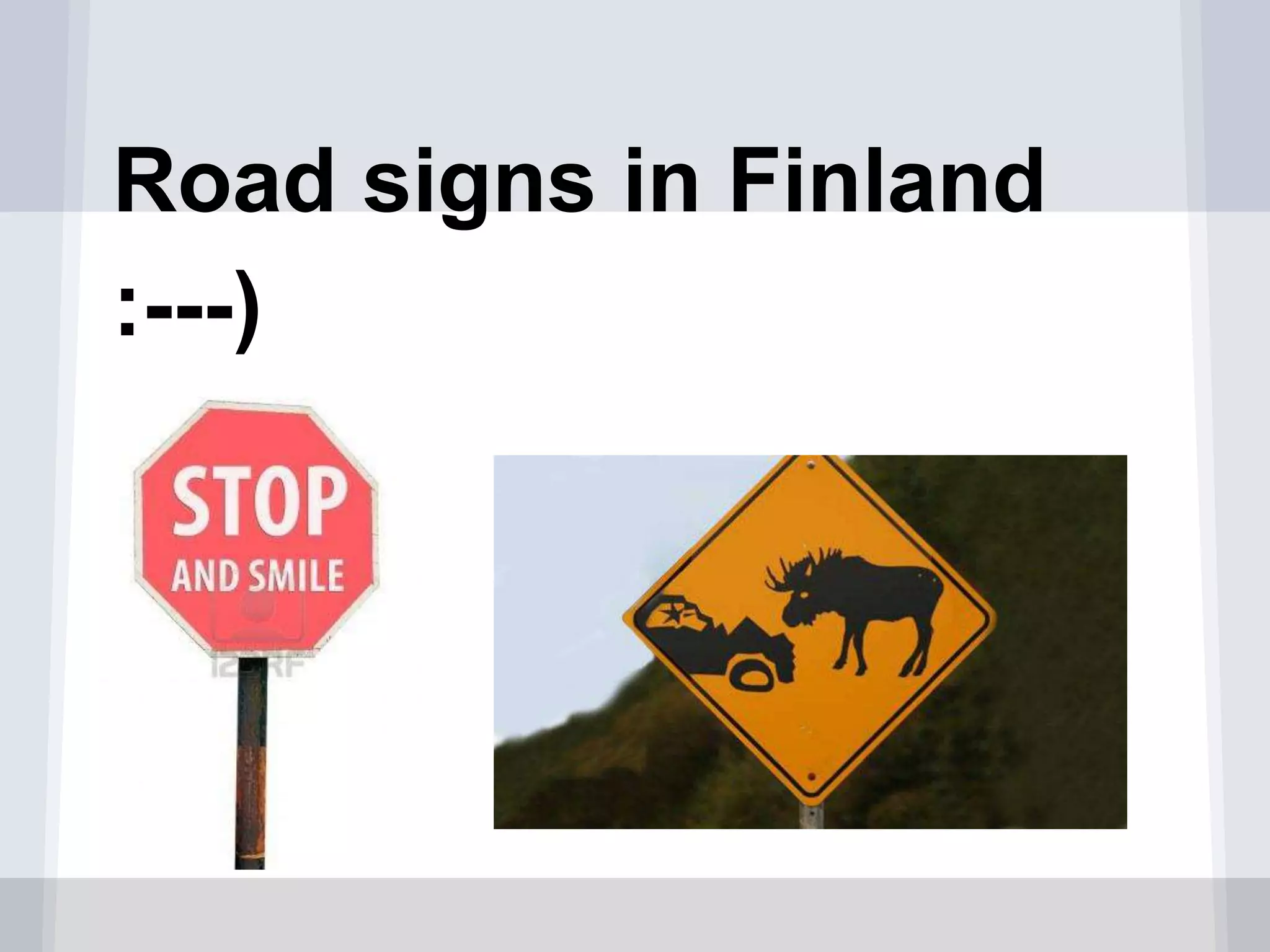 Road signs in_finland | PPTX