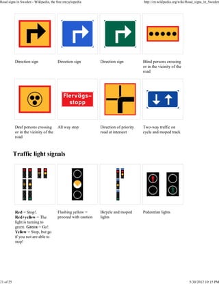 Road signs in sweden | PDF