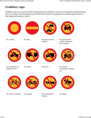 Road signs in sweden | PDF