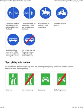 Road signs in sweden | PDF