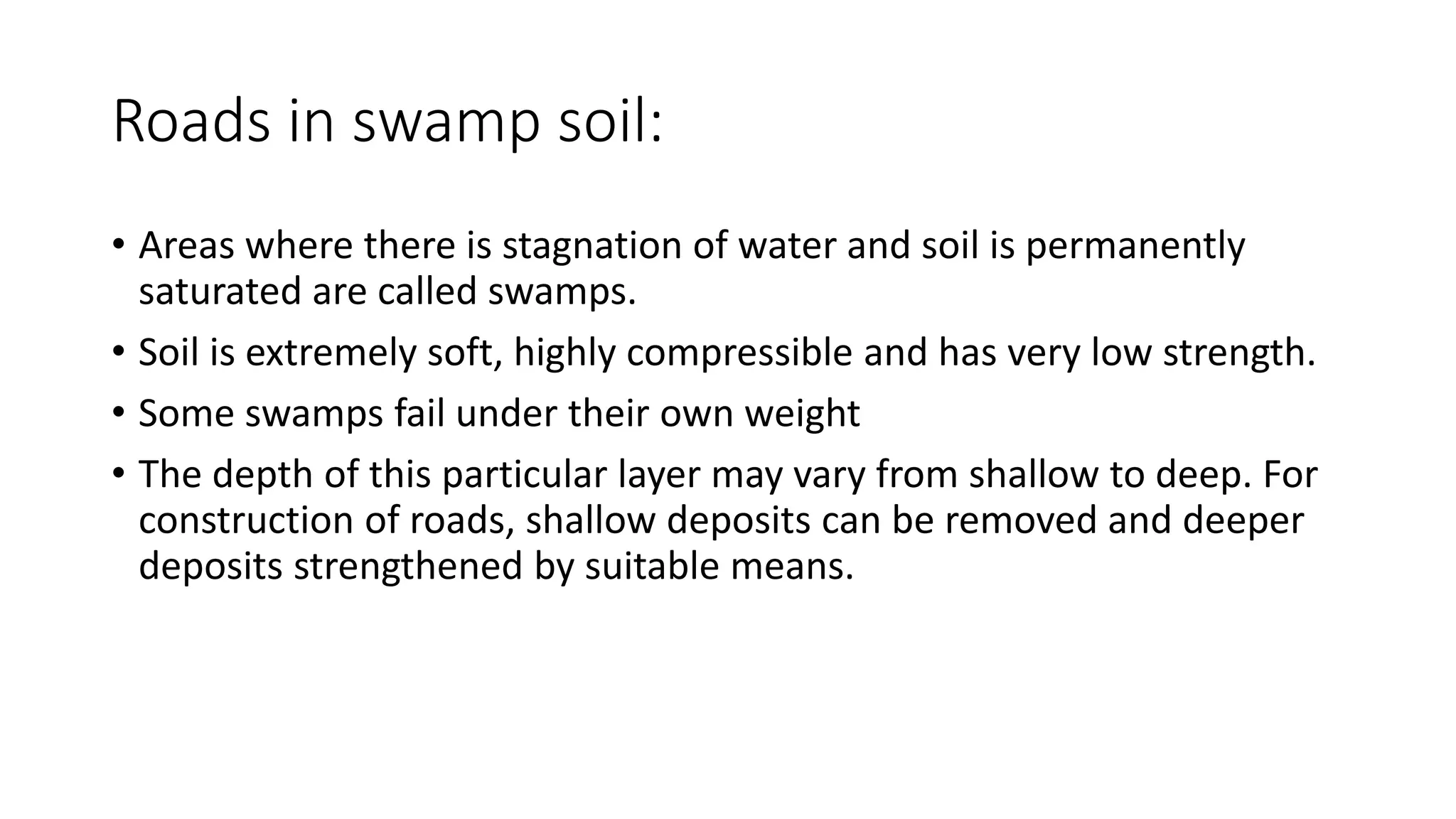 Roads in desert, swamp & black cotton | PPTX