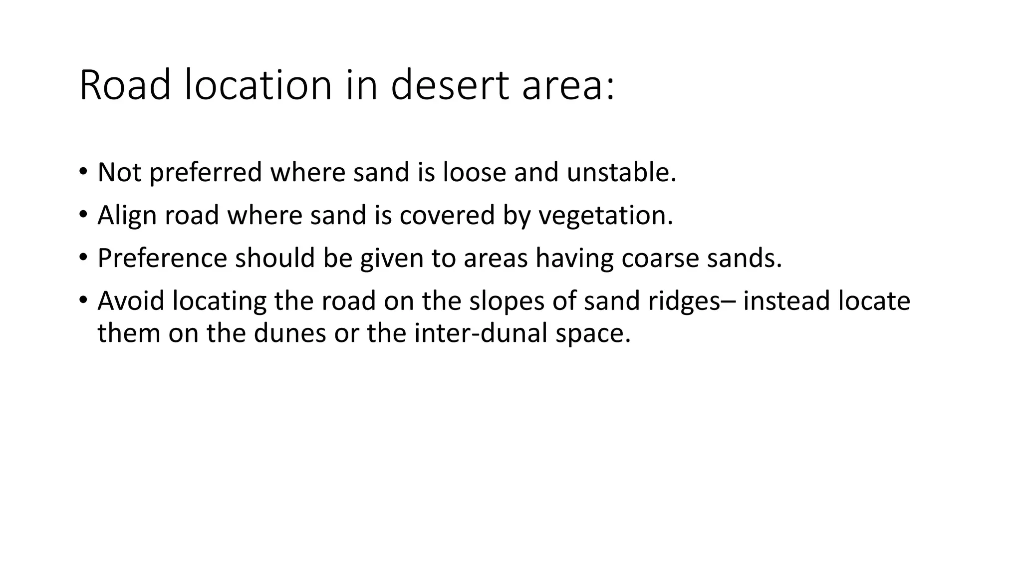 Roads in desert, swamp & black cotton | PPTX