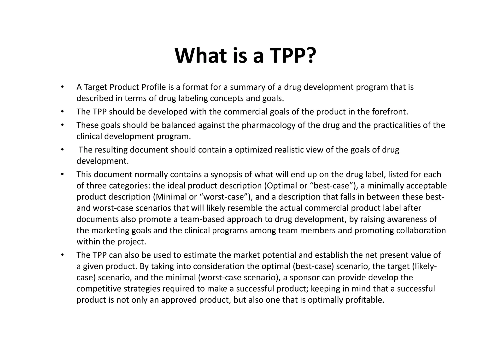 Road to commercial success –the target product profile basics part 1 ...