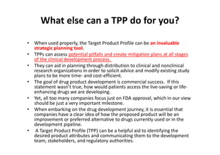 Road to commercial success –the target product profile basics part 1 ...