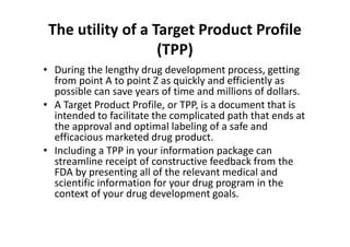 Road to commercial success –the target product profile basics part 1 ...