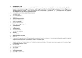 Road to commercial success –the target product profile basics part 1 ...