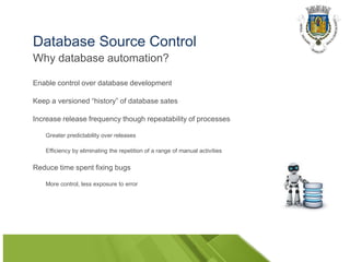 Road to database automation: database source control | PPT