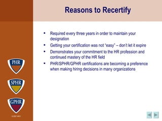 Road To Recertification | PPT
