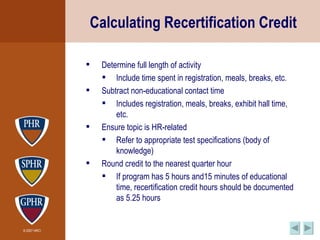 Road To Recertification | PPT