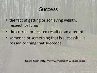 Road to success | PPT