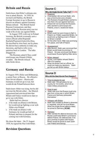 Road to war student booklet | DOCX