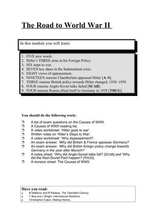 Road to WW2 | DOC | War and Conflicts