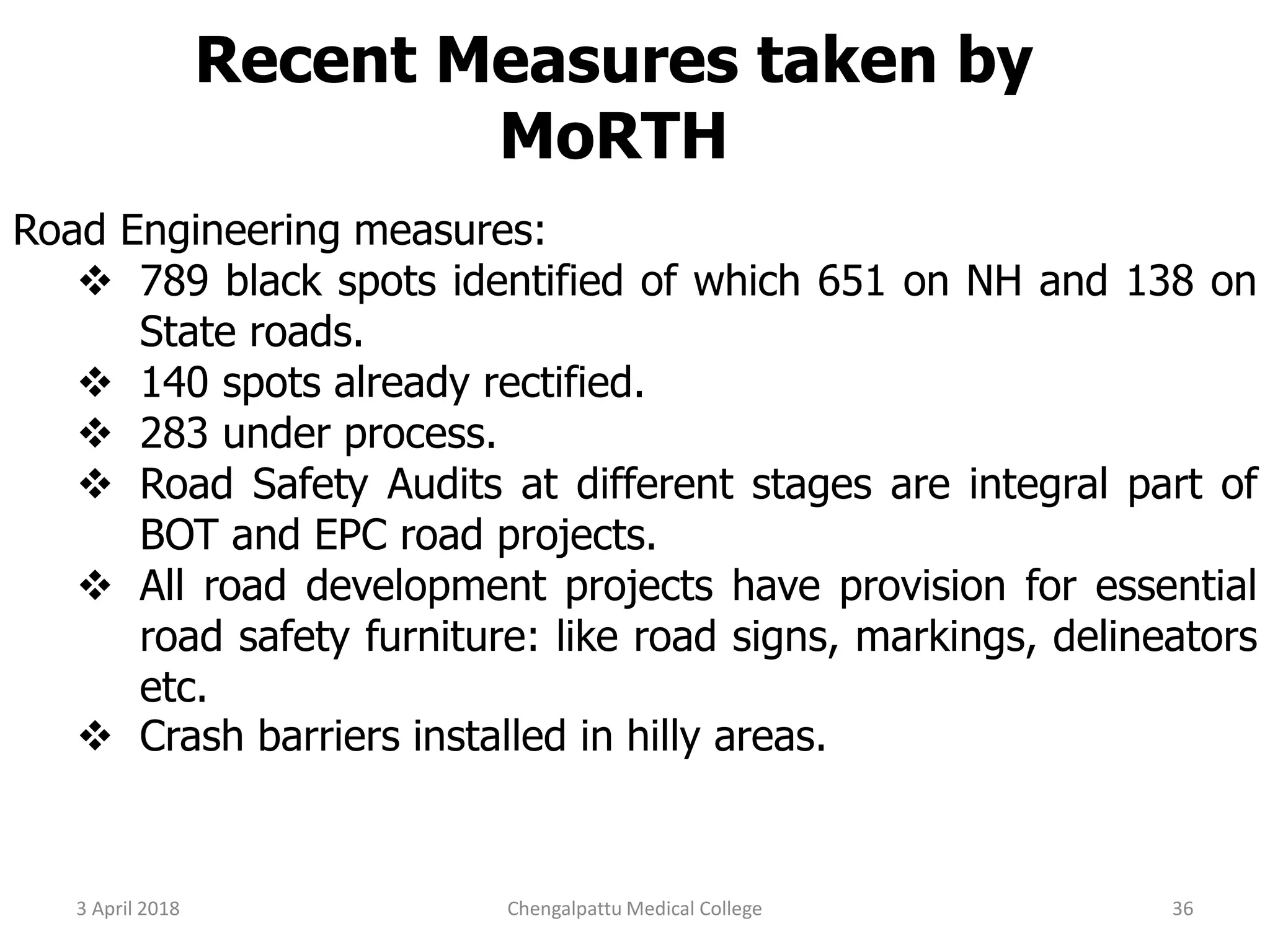 Road traffic accidents | PPTX