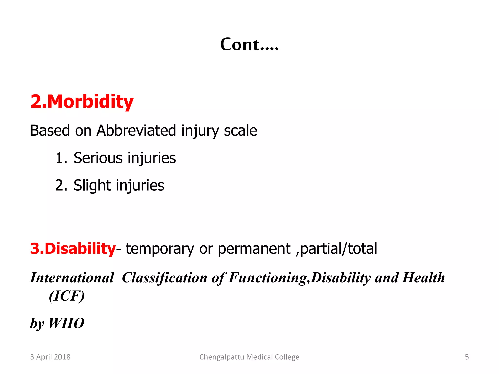 Road traffic accidents | PPTX