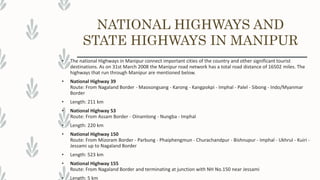 Road transportation of manipur | PPTX
