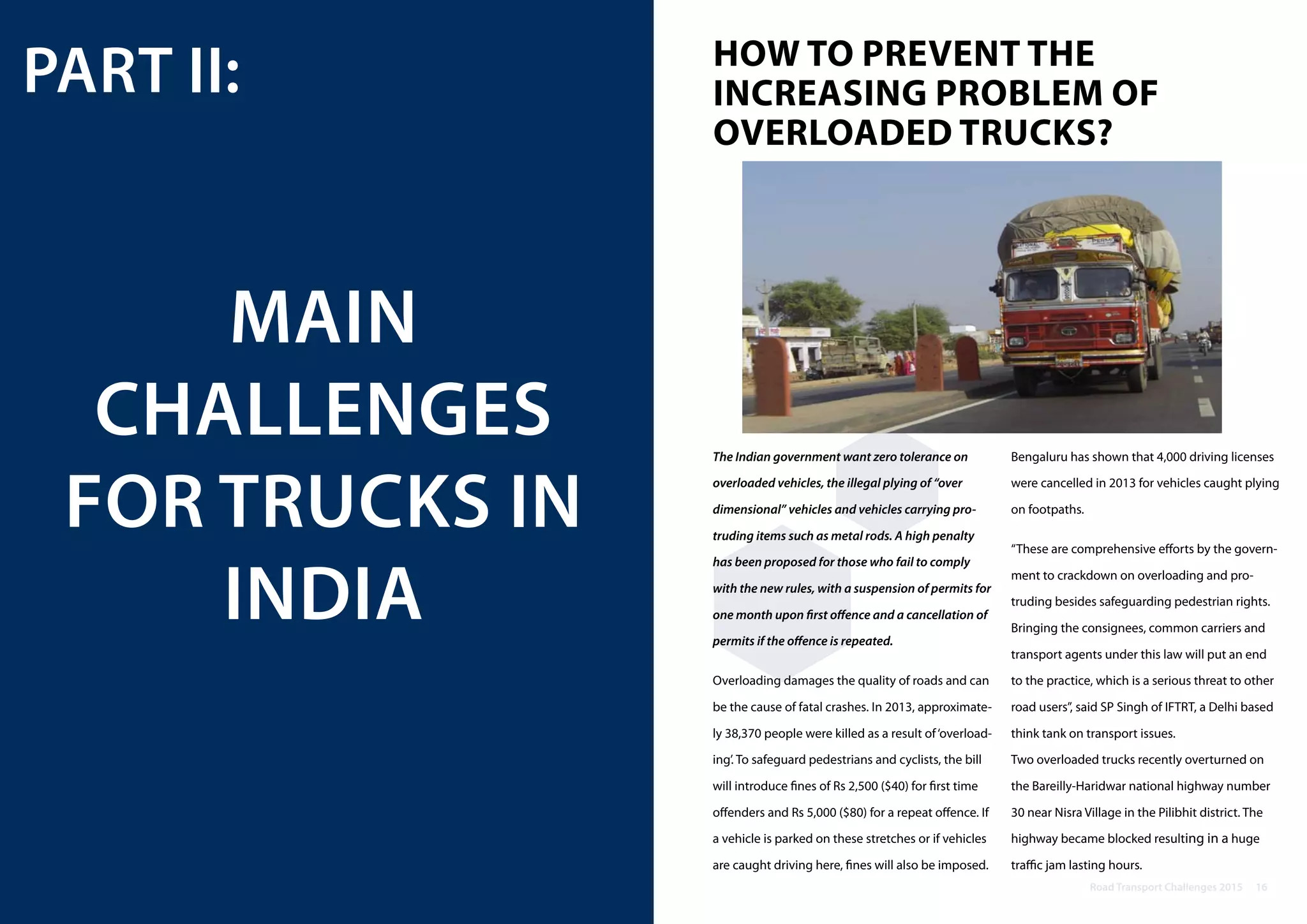 Road transport challenges India | PDF