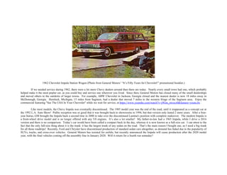 Roadtrip Dream Ride: The 1962 Chevrolet Impala | PDF