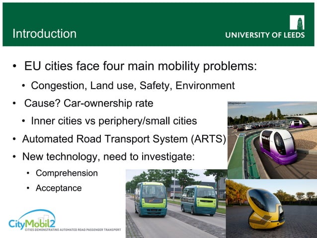 Road users comprehension of automated driverless vehicles | PDF