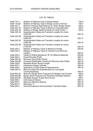 Roadway design-guidelines | PDF | Civil Engineering Industry | Industries