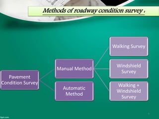 Roadway condition survey & Traffic Volume Study | PPTX