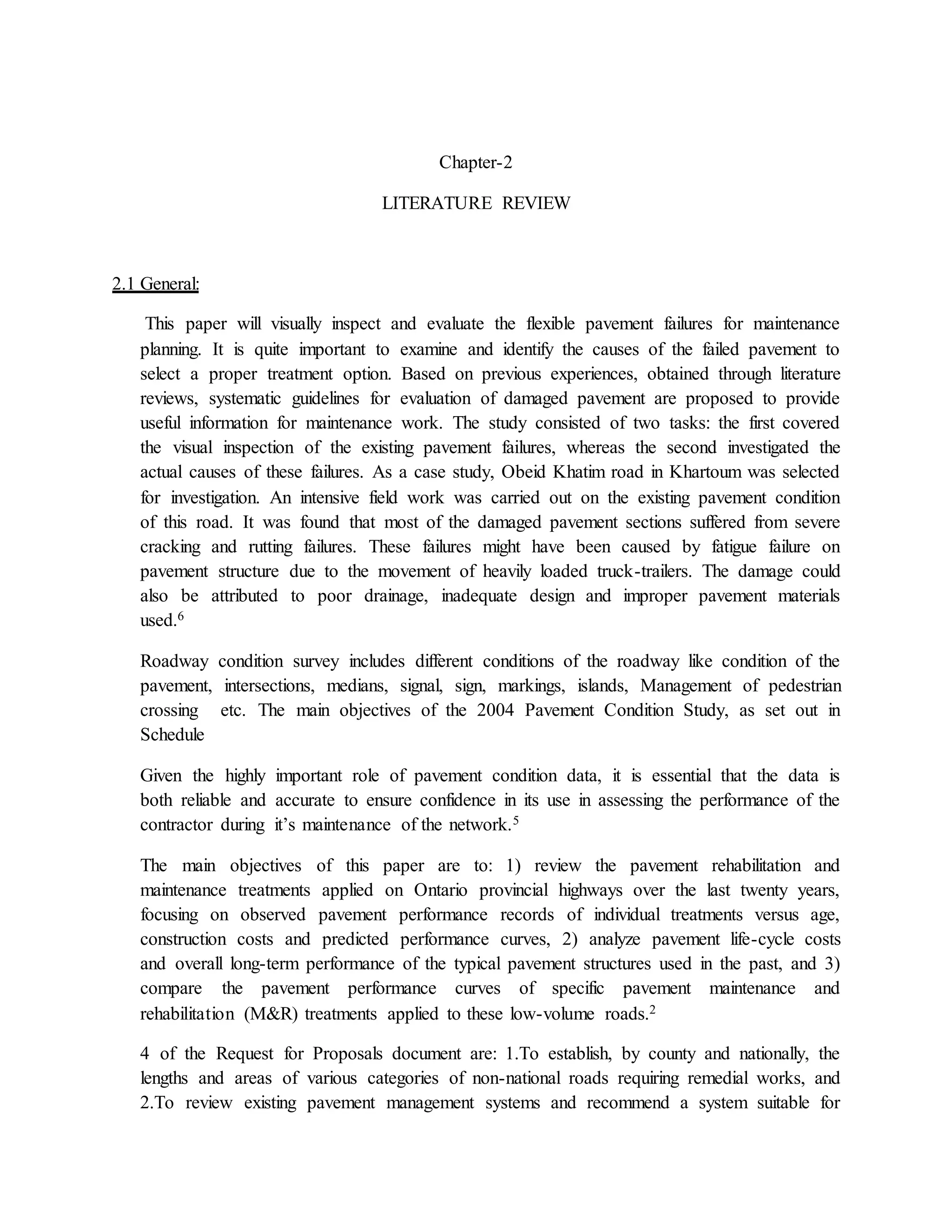 Roadway condition survey full report(BUET) | DOCX