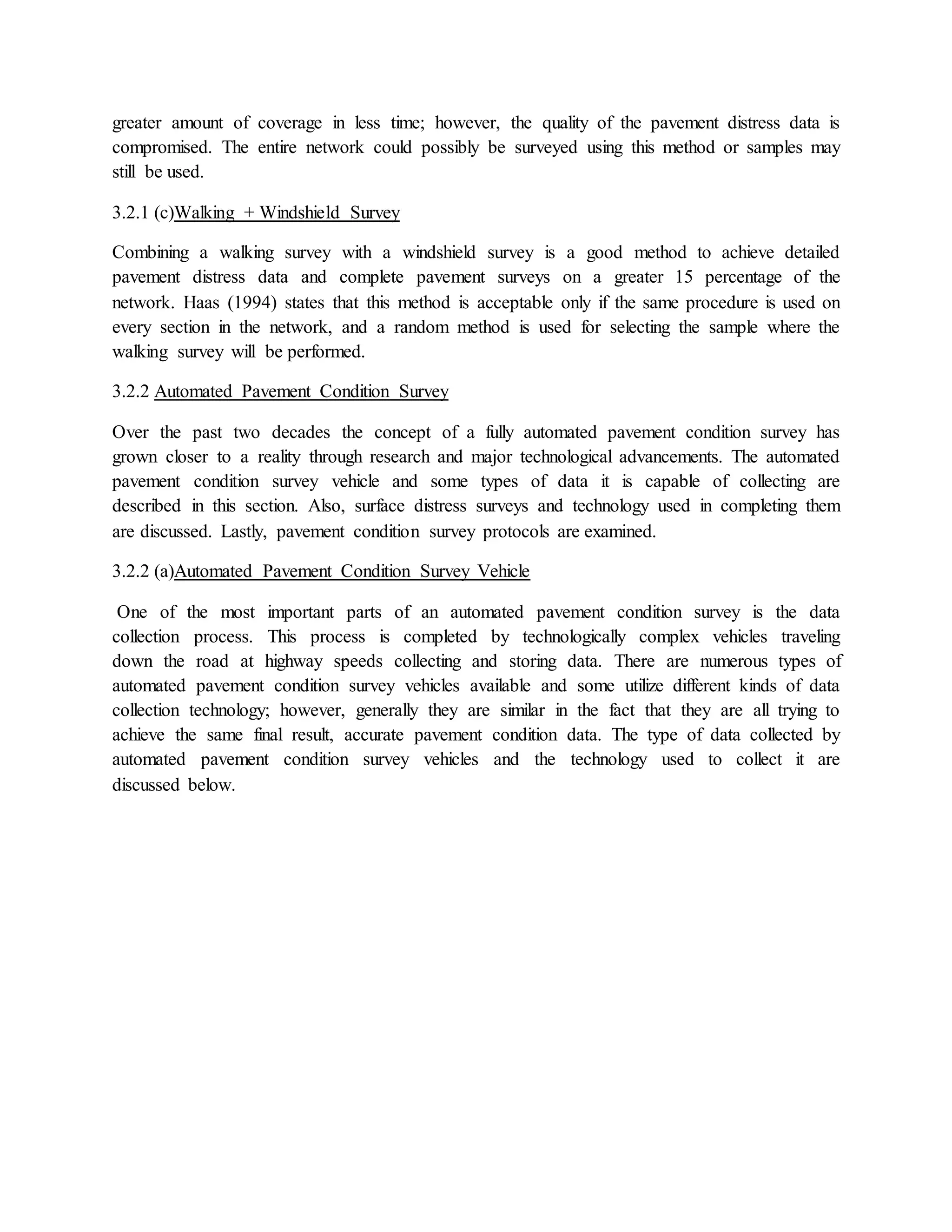 Roadway condition survey full report(BUET) | DOCX