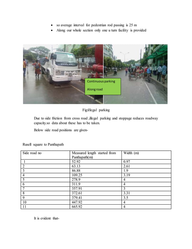 Roadway condition survey full report(BUET) | DOCX