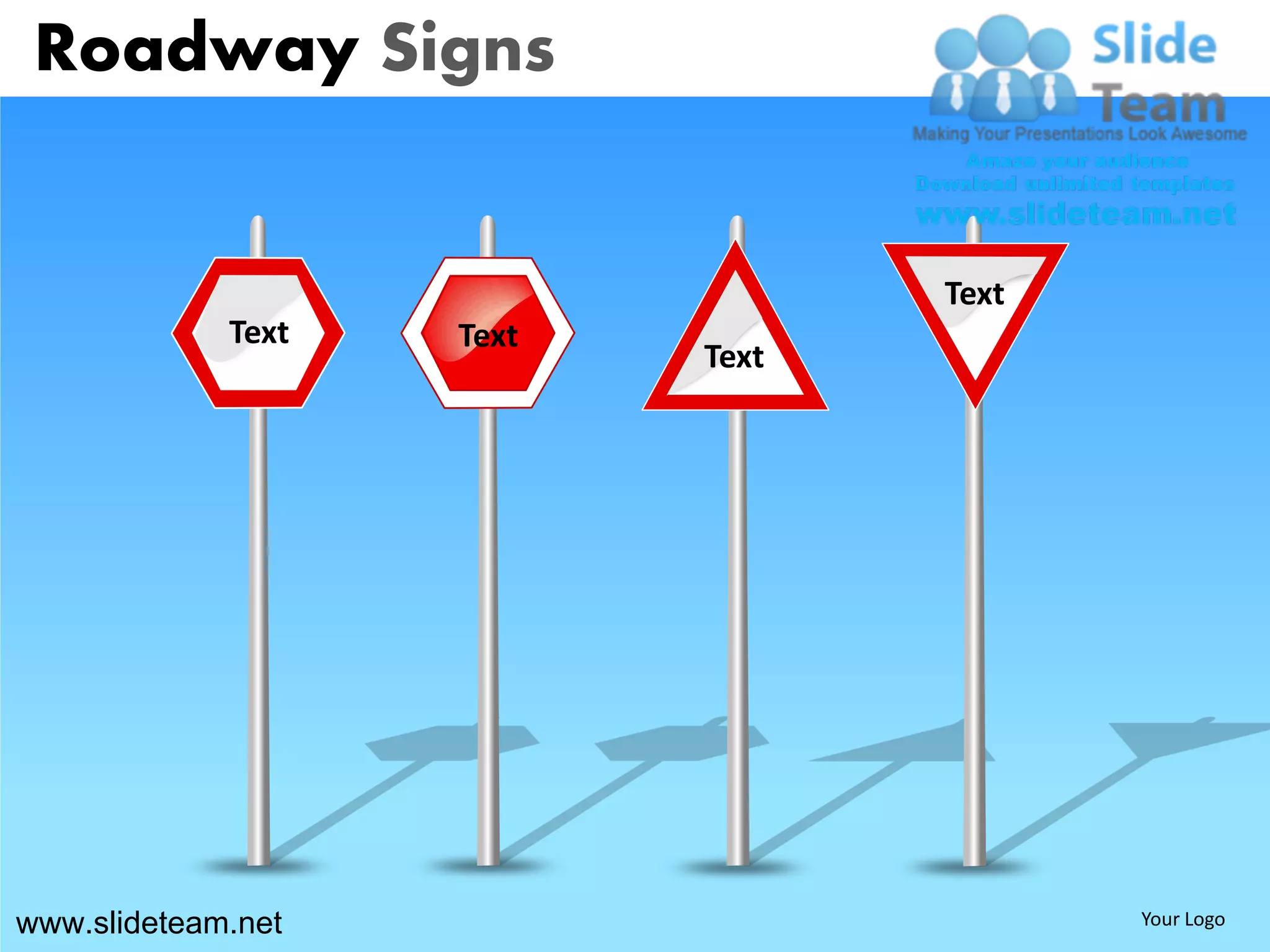 Roadway highway freeway exit signs billboards warning cauton teamwork ...