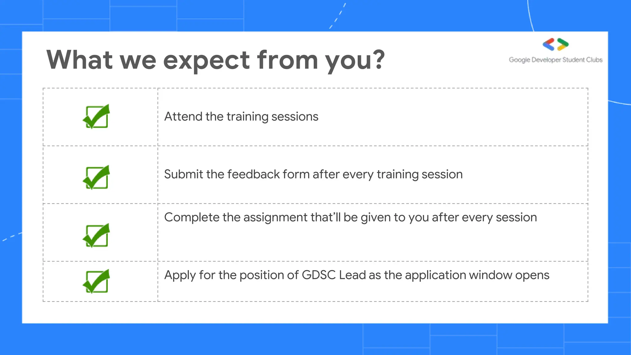 Roadway to GDSC- Session 1 Powerpoint Presentation | PPTX