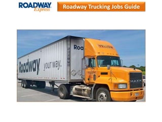 Roadway trucking jobs | PPTX