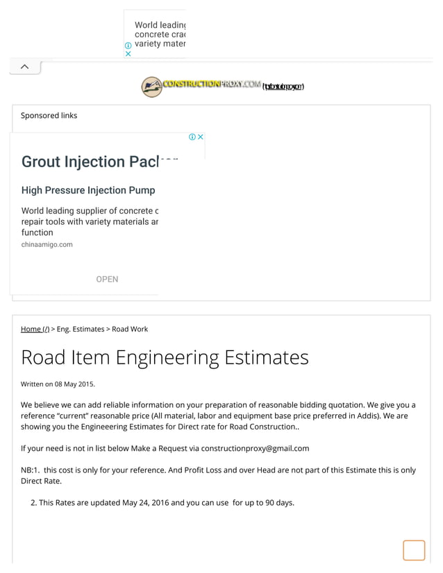 Road work construction proxy(2) | PDF | Civil Engineering Industry ...