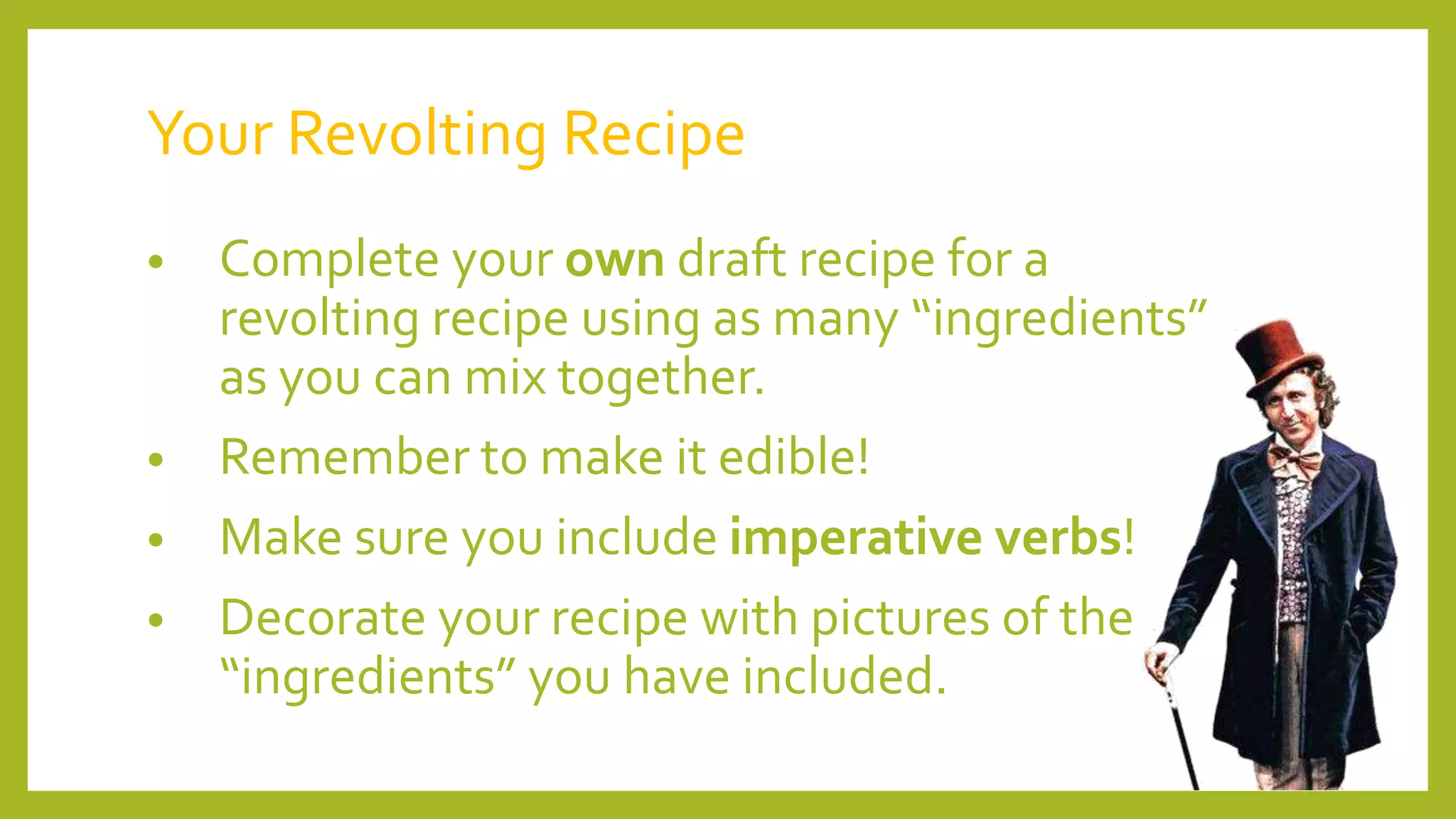 Revolting Recipes - Roald Dahl Day | PPTX
