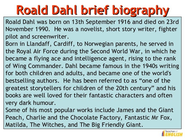 Roald dahl day resources