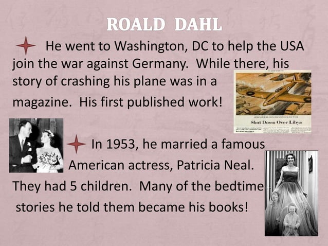 Roald Dahl bio PPT | PPTX