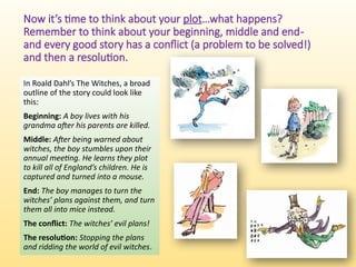 Roald Dahl writing workshop exploring his writing style | PPTX