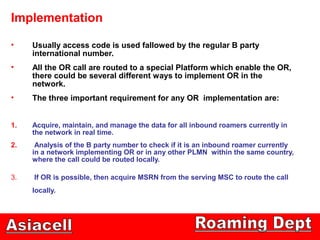 Roaming VAS (optimal routing) | PPS