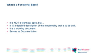 Spectacular Specs and how to write them! | PPT