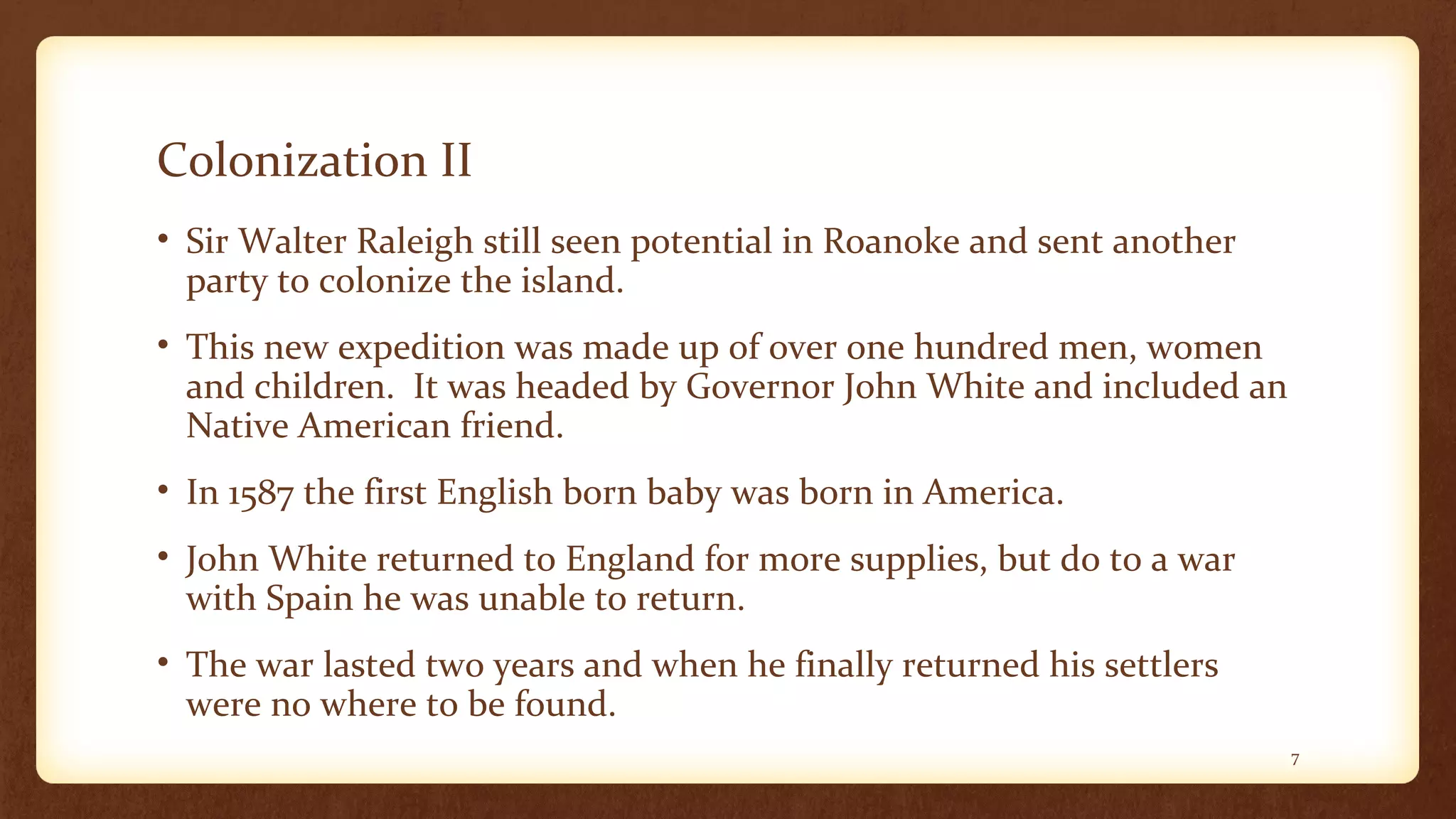 Roanoke "The Lost Colony" | PPT
