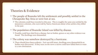 Roanoke "The Lost Colony" | PPT