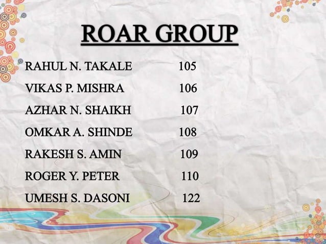 7 by ROAR group (7 wonders , 7 seas, 7 colors, 7elements of arts, 7 ...