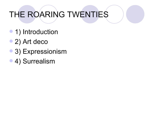 Arts in the roaring twenties | PPT