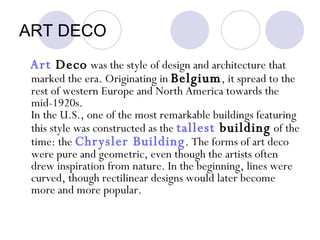 Arts in the roaring twenties | PPT