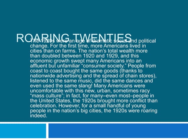 Roaring twenties | PPT